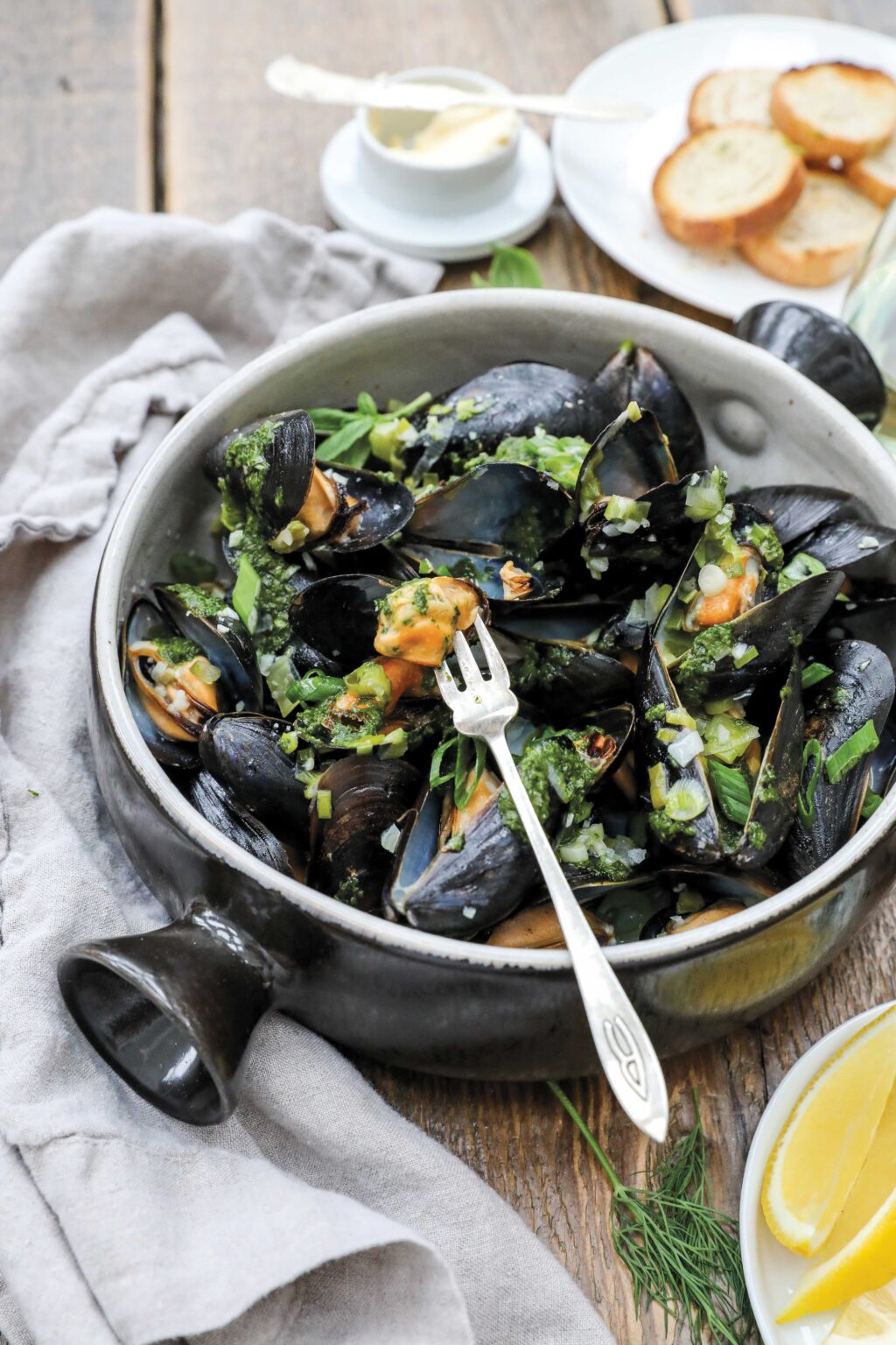 Mussels with fresh Herb Oil – Cape Cod and The Islands Magazine